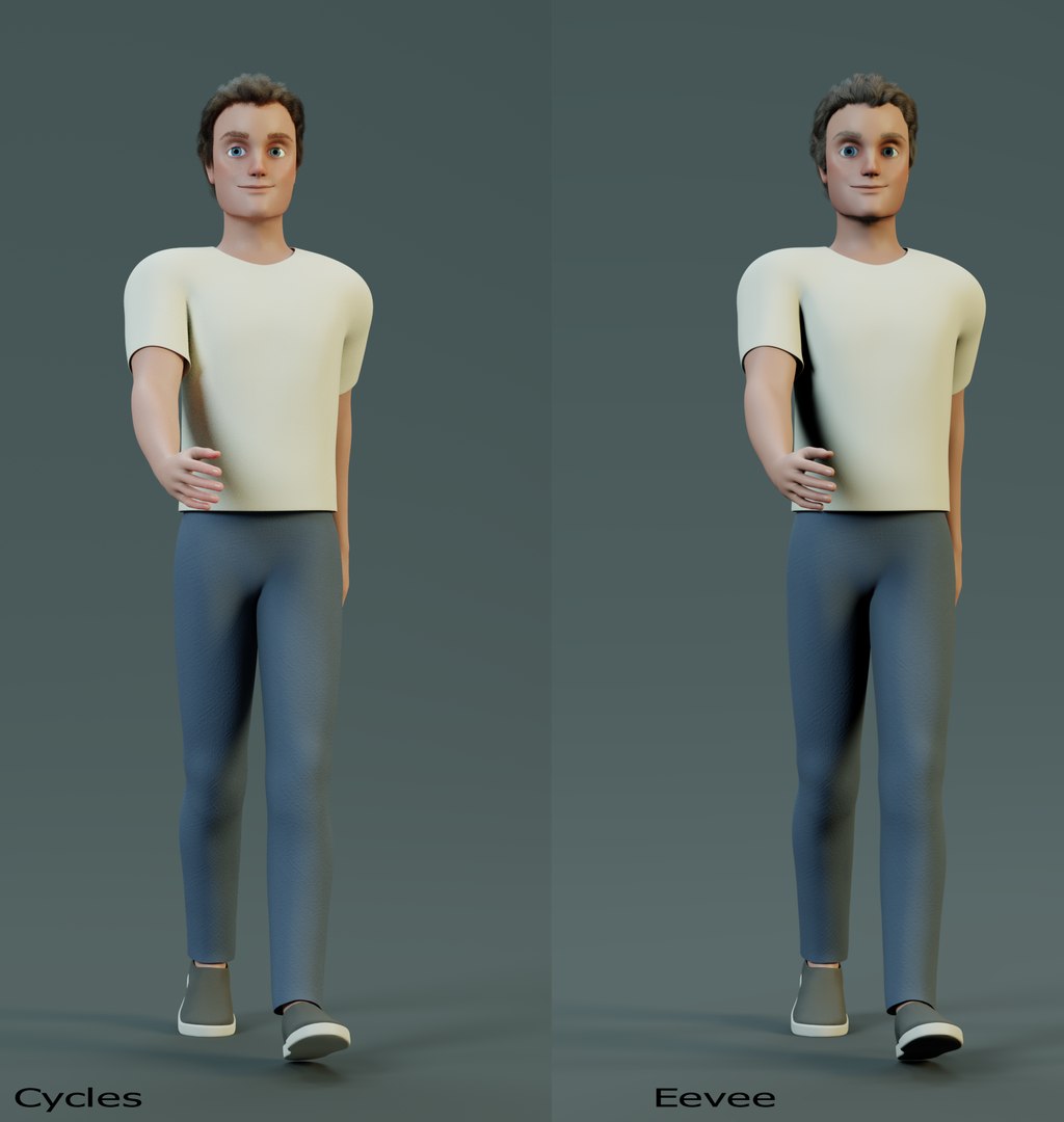3D Male Stylized Character With Removable Outfit - TurboSquid 1786179