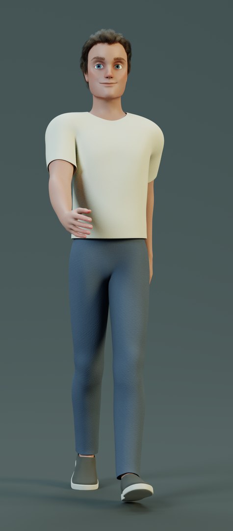 3D Male Stylized Character With Removable Outfit - TurboSquid 1786179