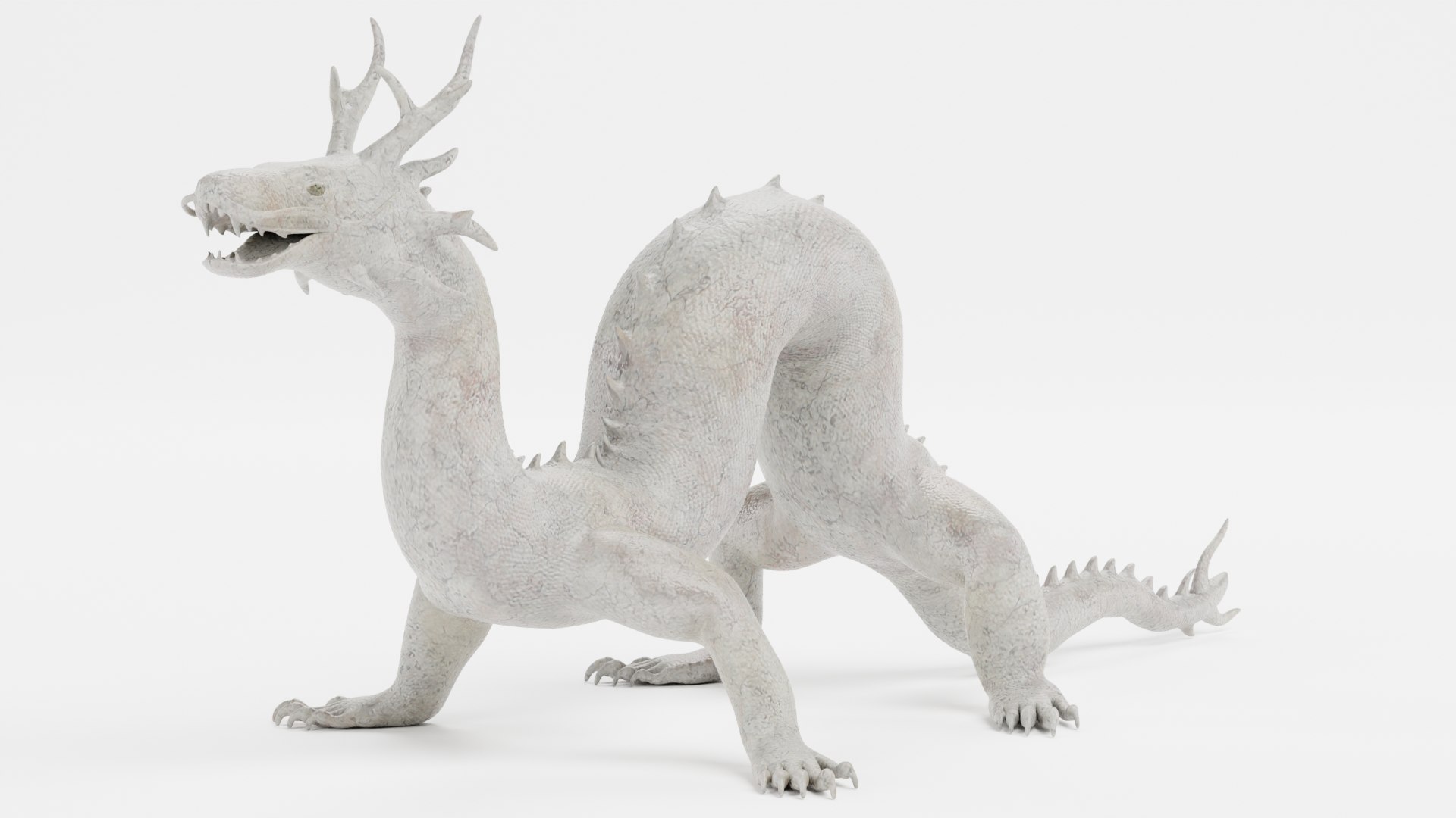 Chinese Dragon Marble Statue 3D Model - TurboSquid 1996195