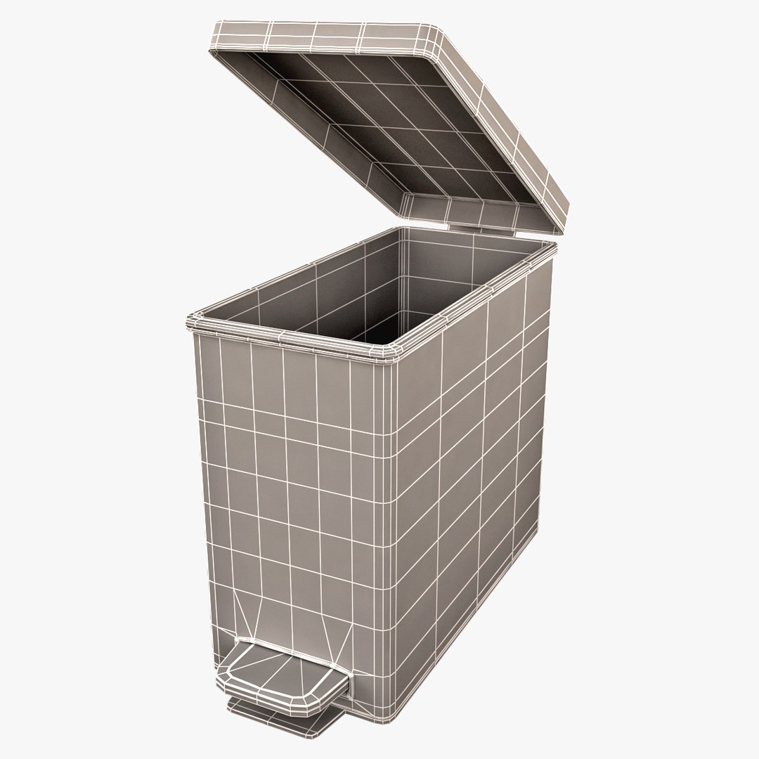 3d step wastebasket
