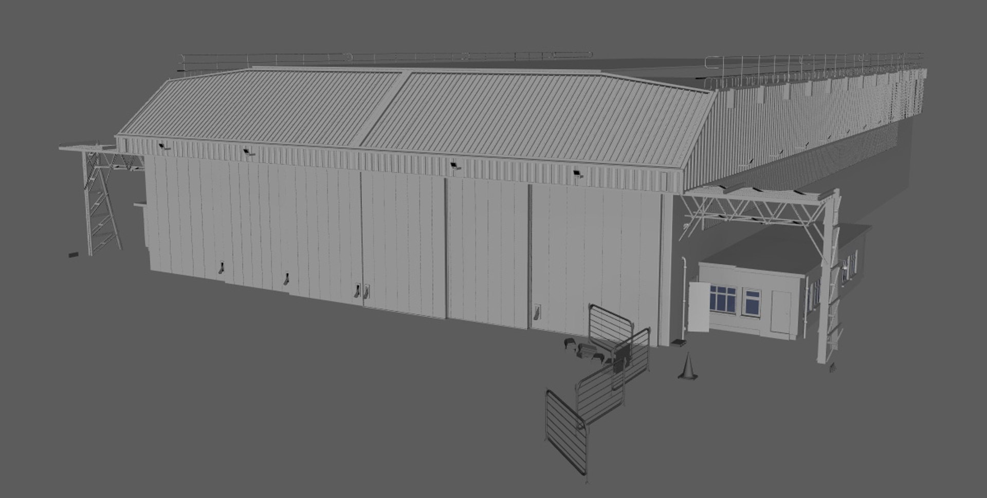 Hangar 3D Model - TurboSquid 1337400