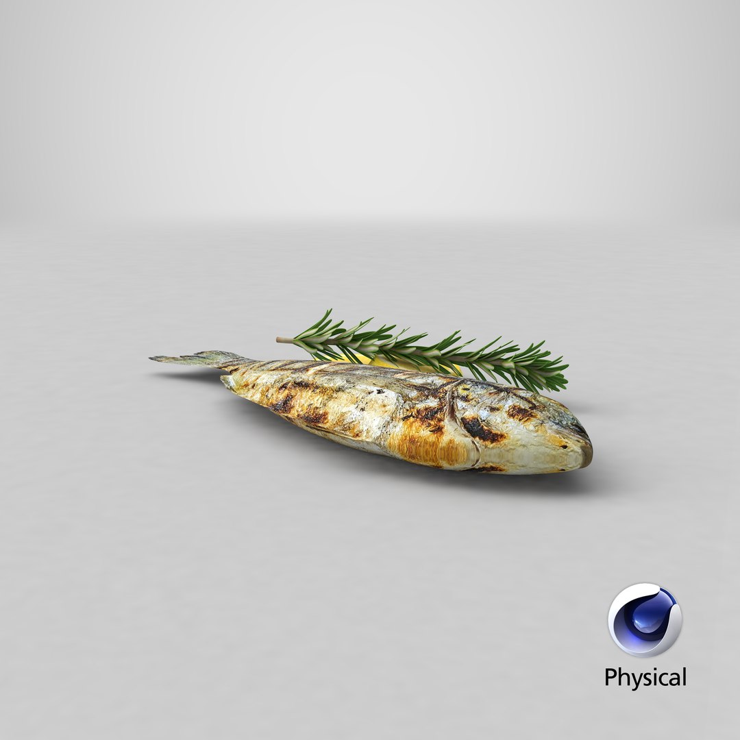 Realistic Grilled Fish 3D Model - TurboSquid 1489578
