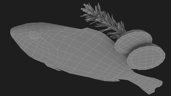 Realistic grilled fish 3D model - TurboSquid 1489578