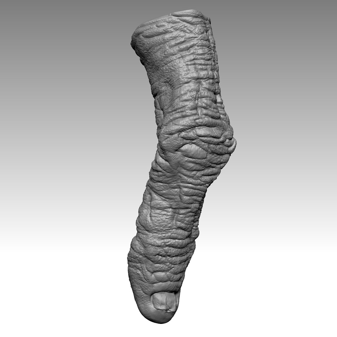 3d model of monster alien finger 2