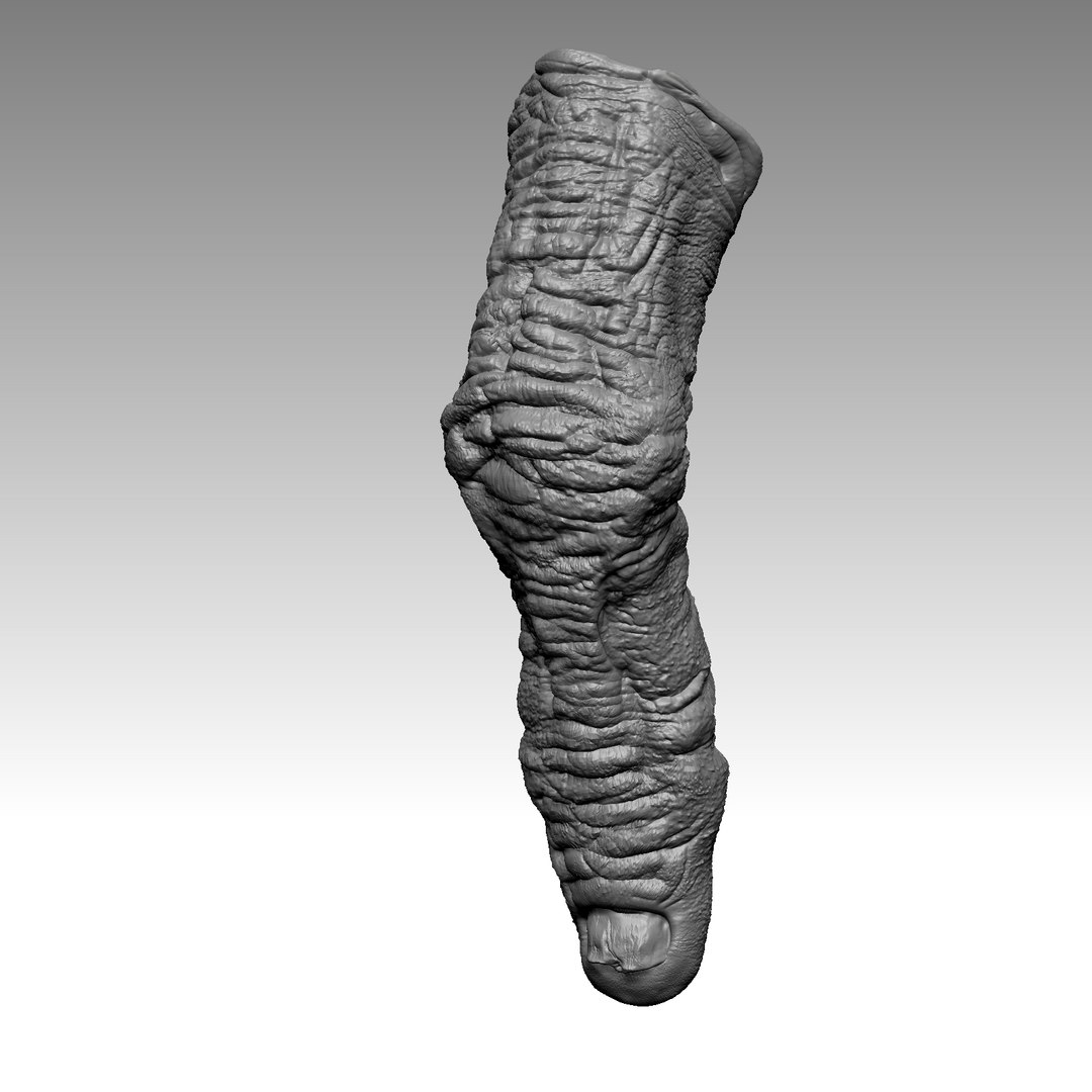 3d model of monster alien finger 2