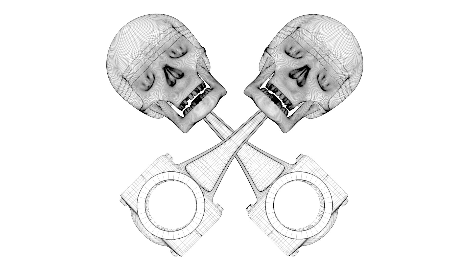 Skull Pistons 3D - TurboSquid 1953038