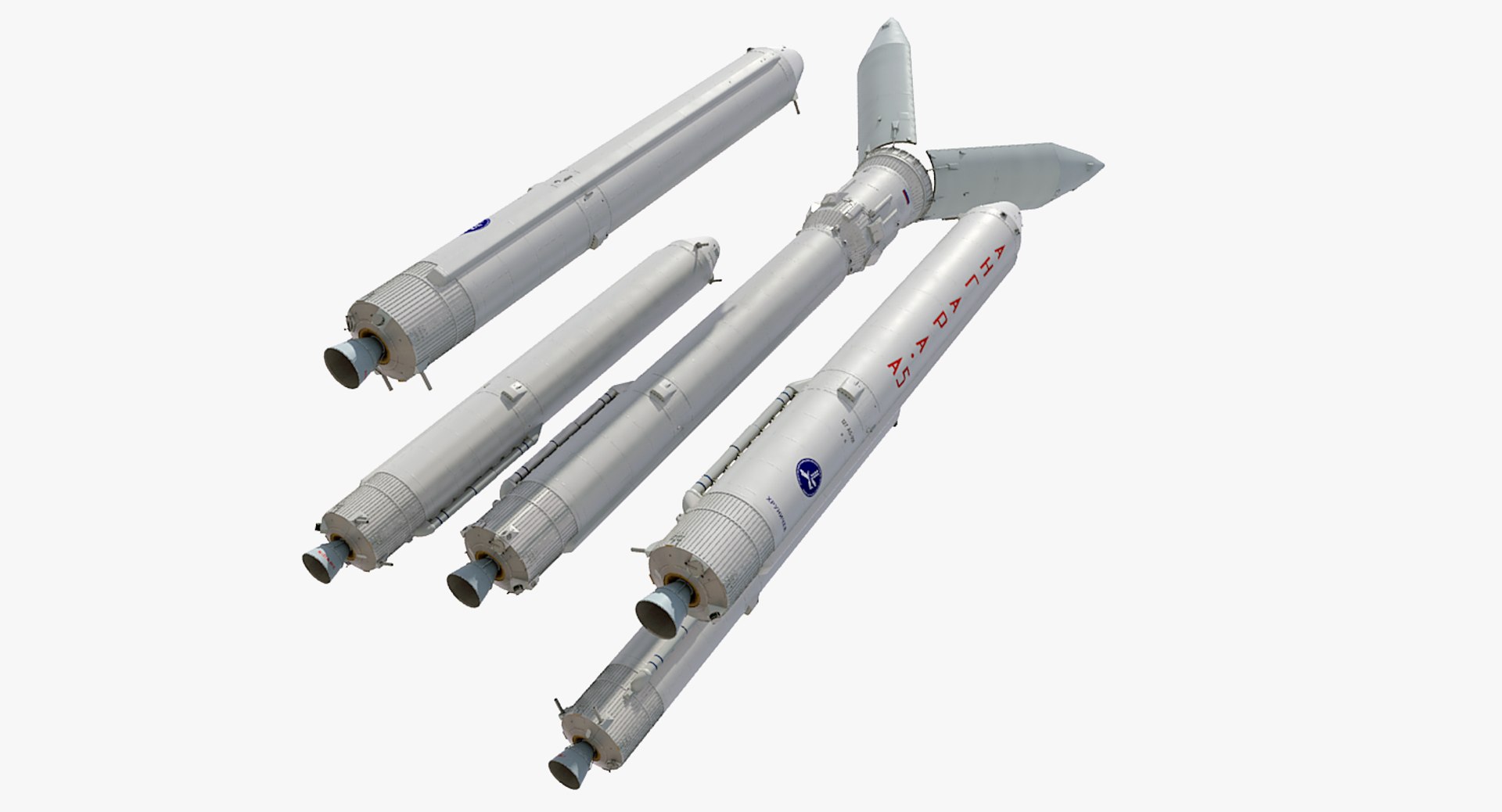 Angara a5 heavy launch vehicle 3D model - TurboSquid 1218891