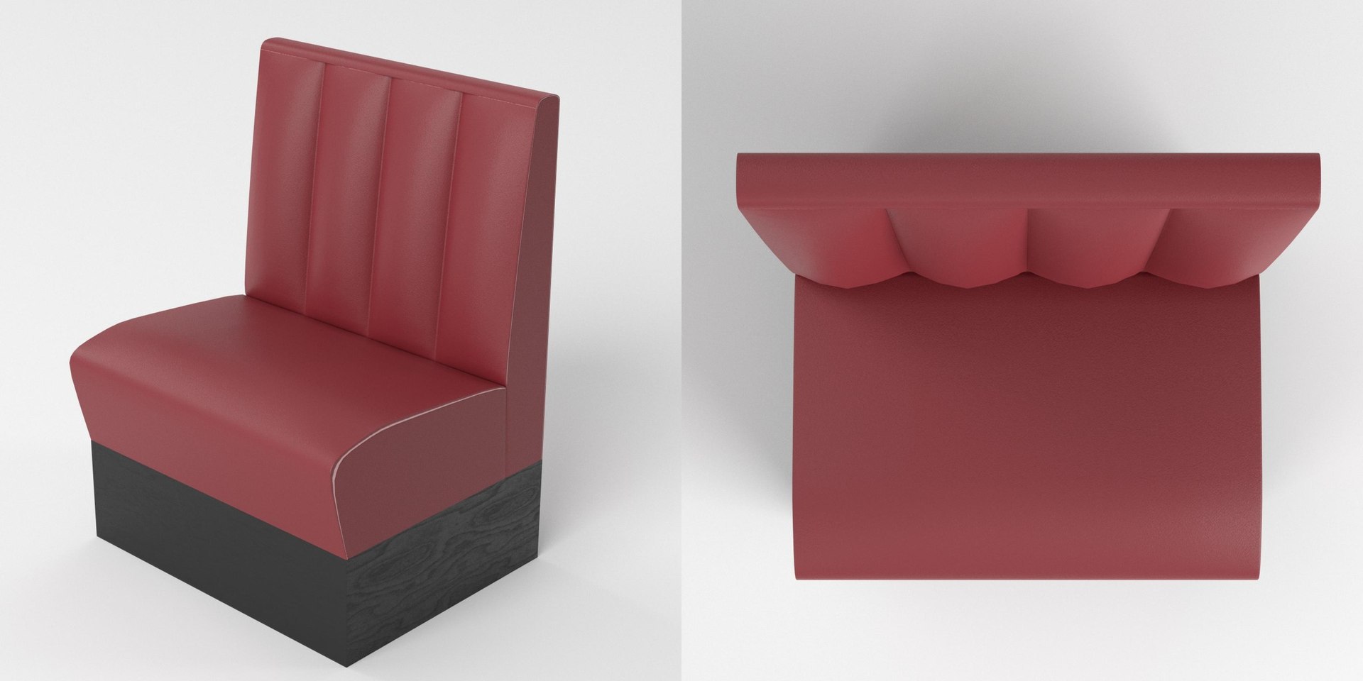 Single Seat Diner Bank Couch 3D Model - TurboSquid 1937007