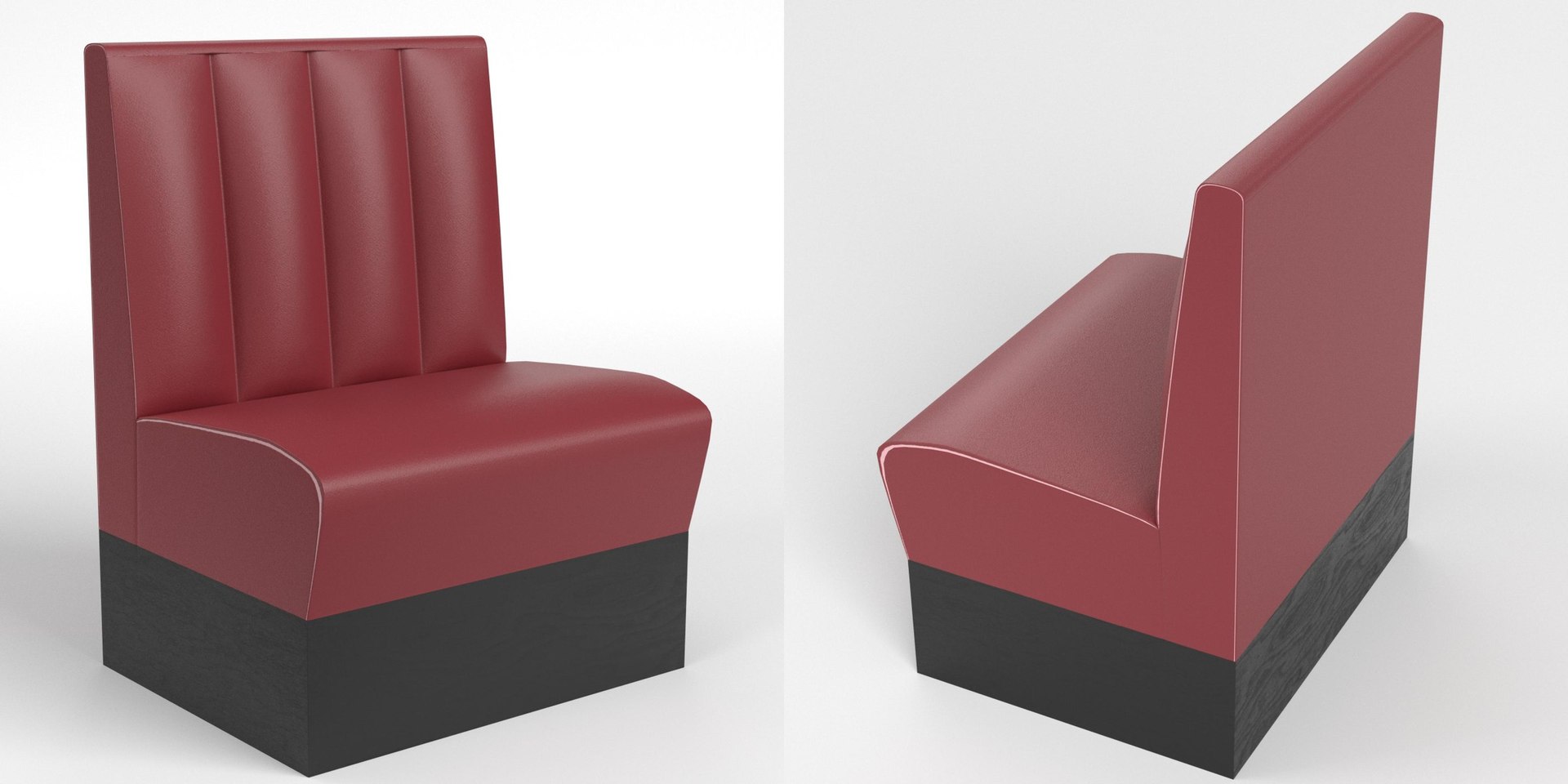 Single Seat Diner Bank Couch 3D Model - TurboSquid 1937007