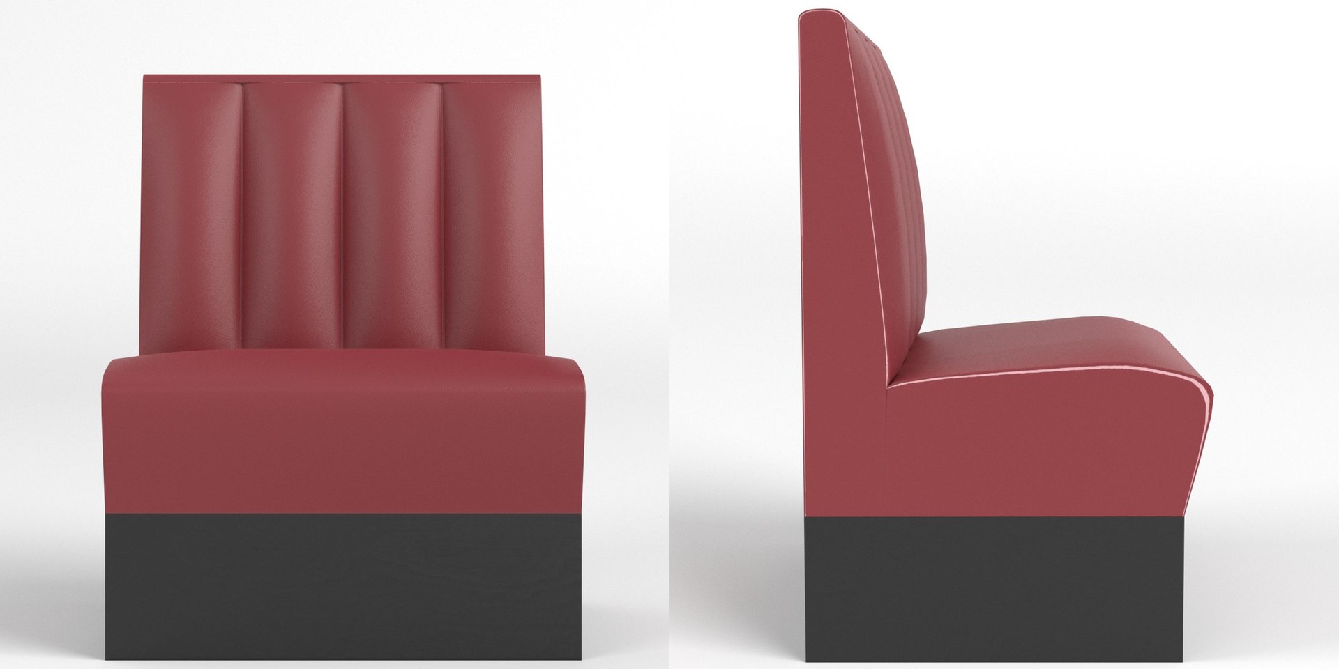 Single Seat Diner Bank Couch 3D Model - TurboSquid 1937007