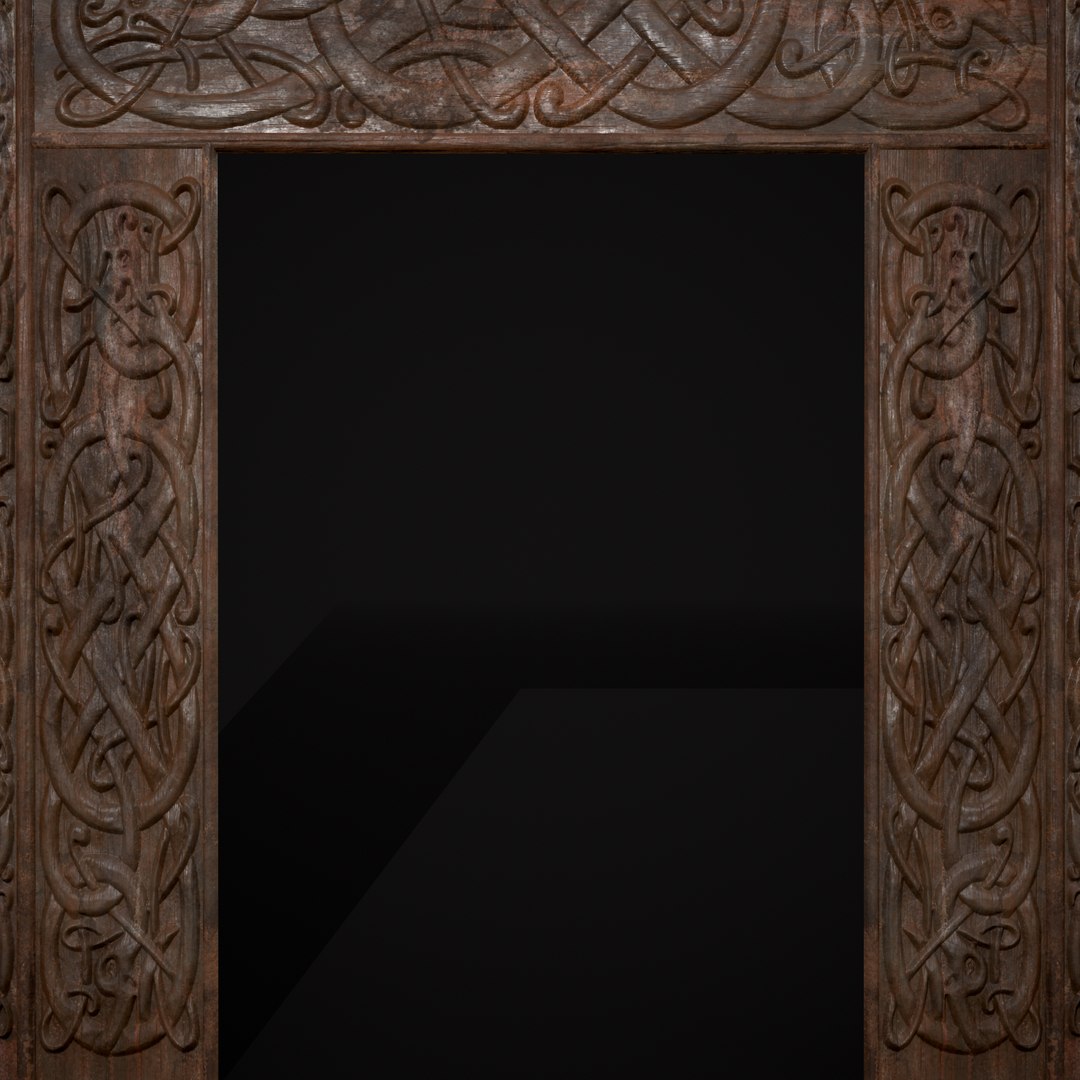 Viking Carved Decoration Wall 3D Model - TurboSquid 2431111