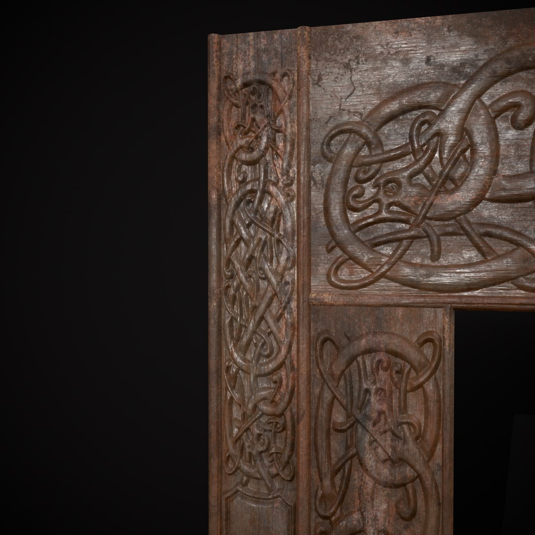 Viking Carved Decoration Wall 3D Model - TurboSquid 2431111