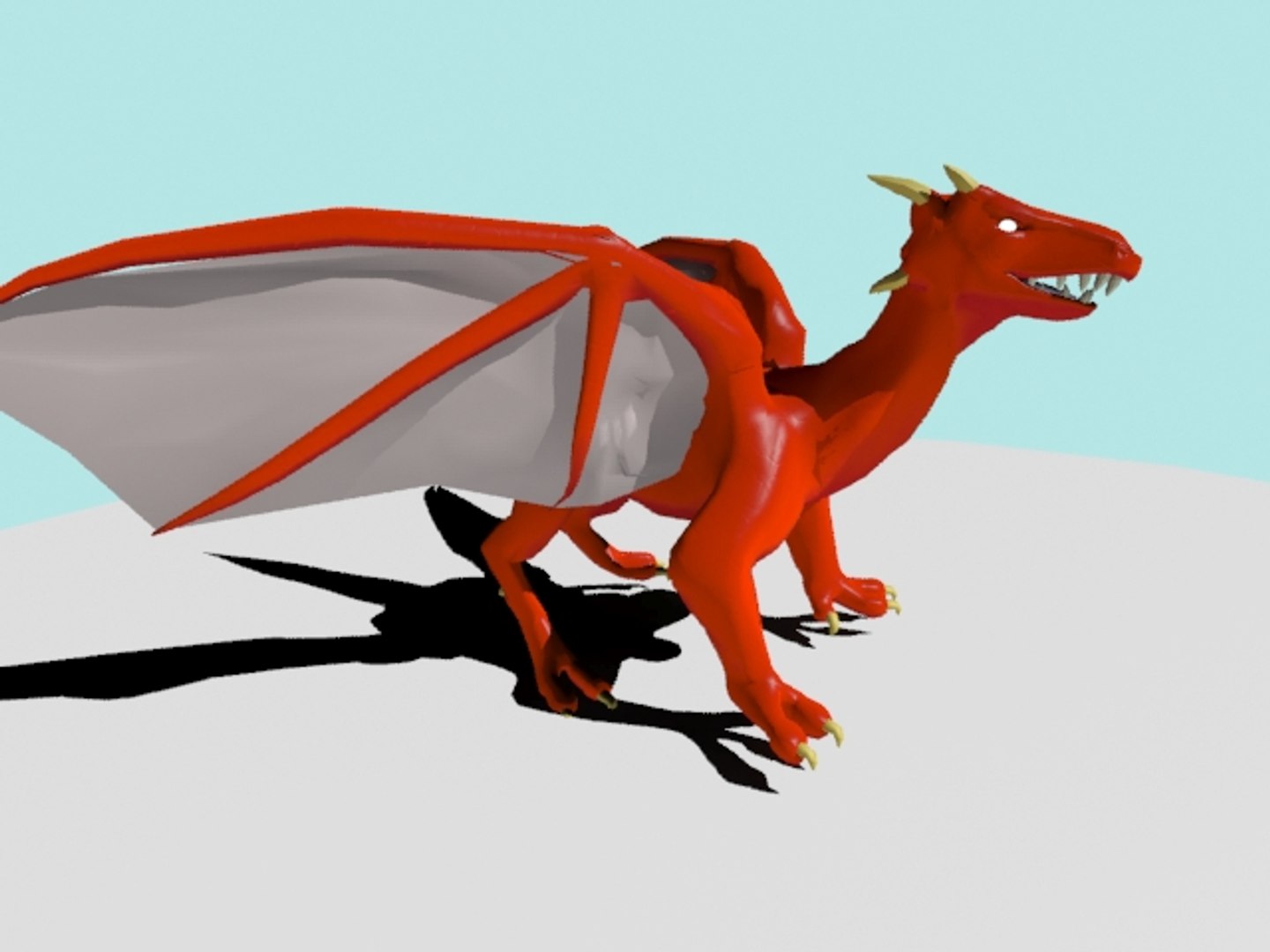 3d red dragon