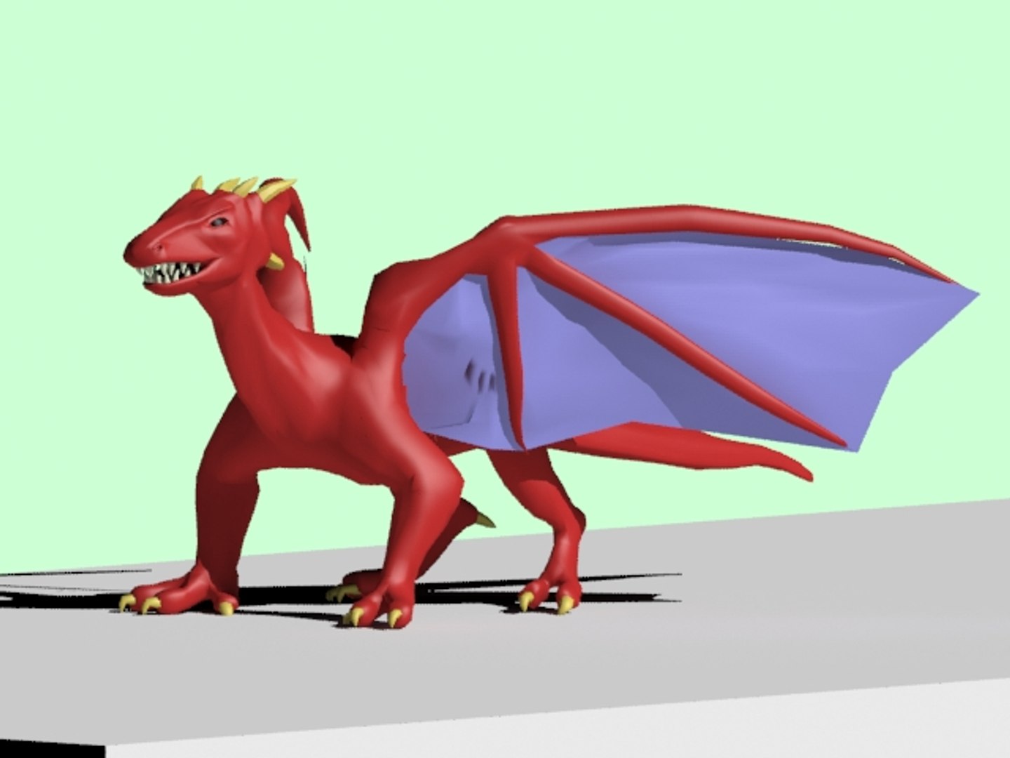 3d red dragon