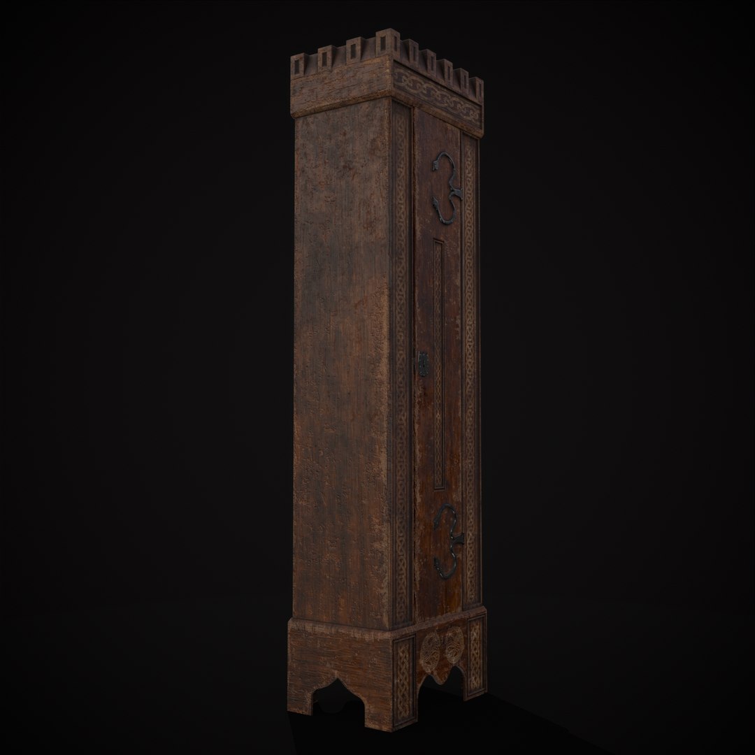 Rustic Medieval Cloak Wardrobe 3D model - TurboSquid 1989146