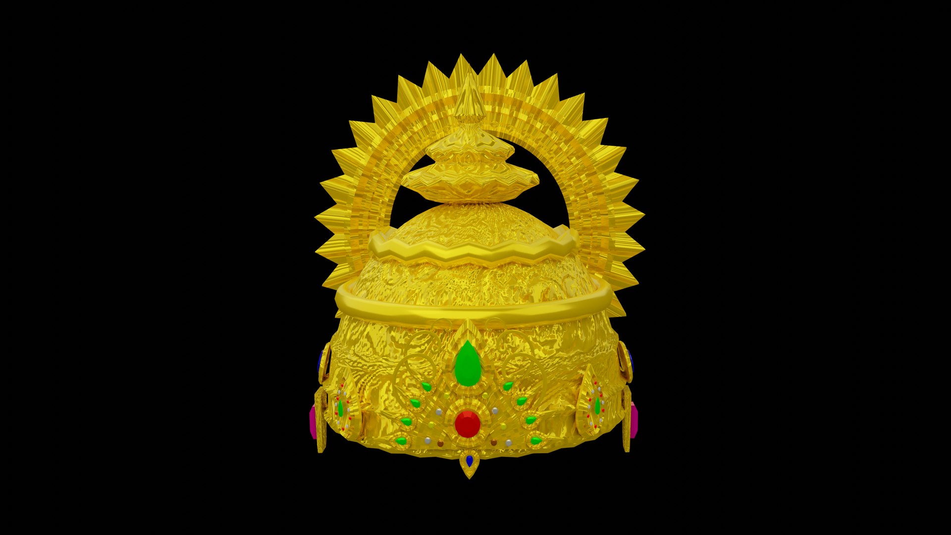 Ancient Indian Crown 3D Model - TurboSquid 1733220