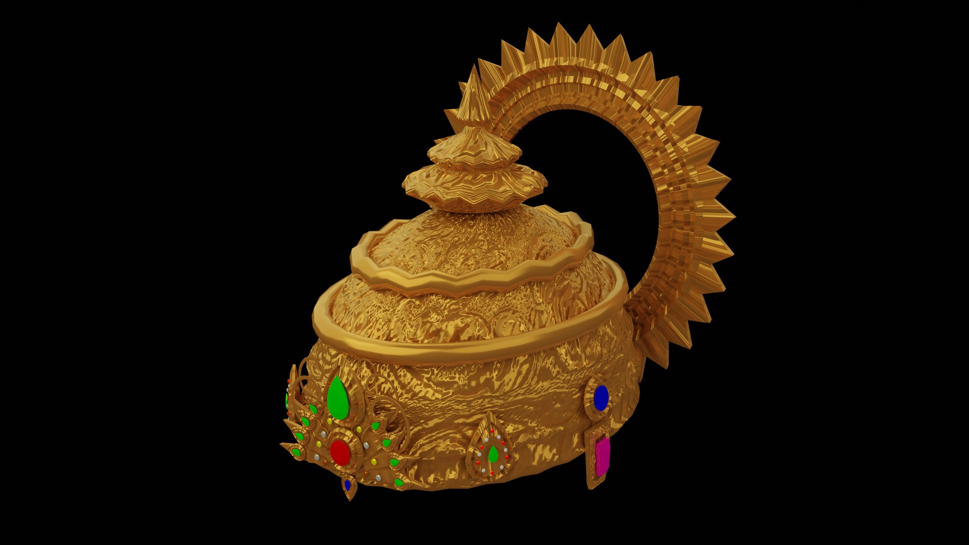 Ancient Indian Crown 3D Model - TurboSquid 1733220