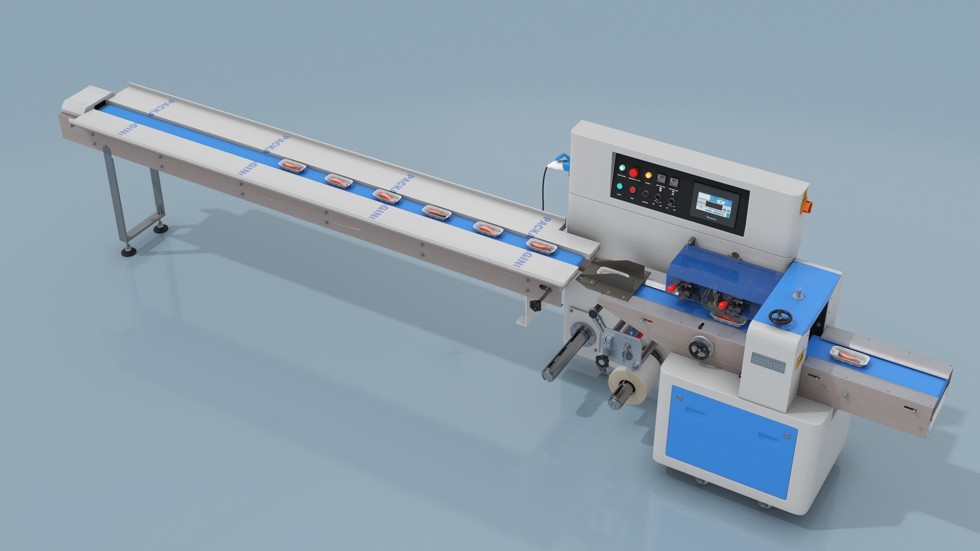 3D Seafood Processing And Packaging Conveyor Model - TurboSquid 2411109