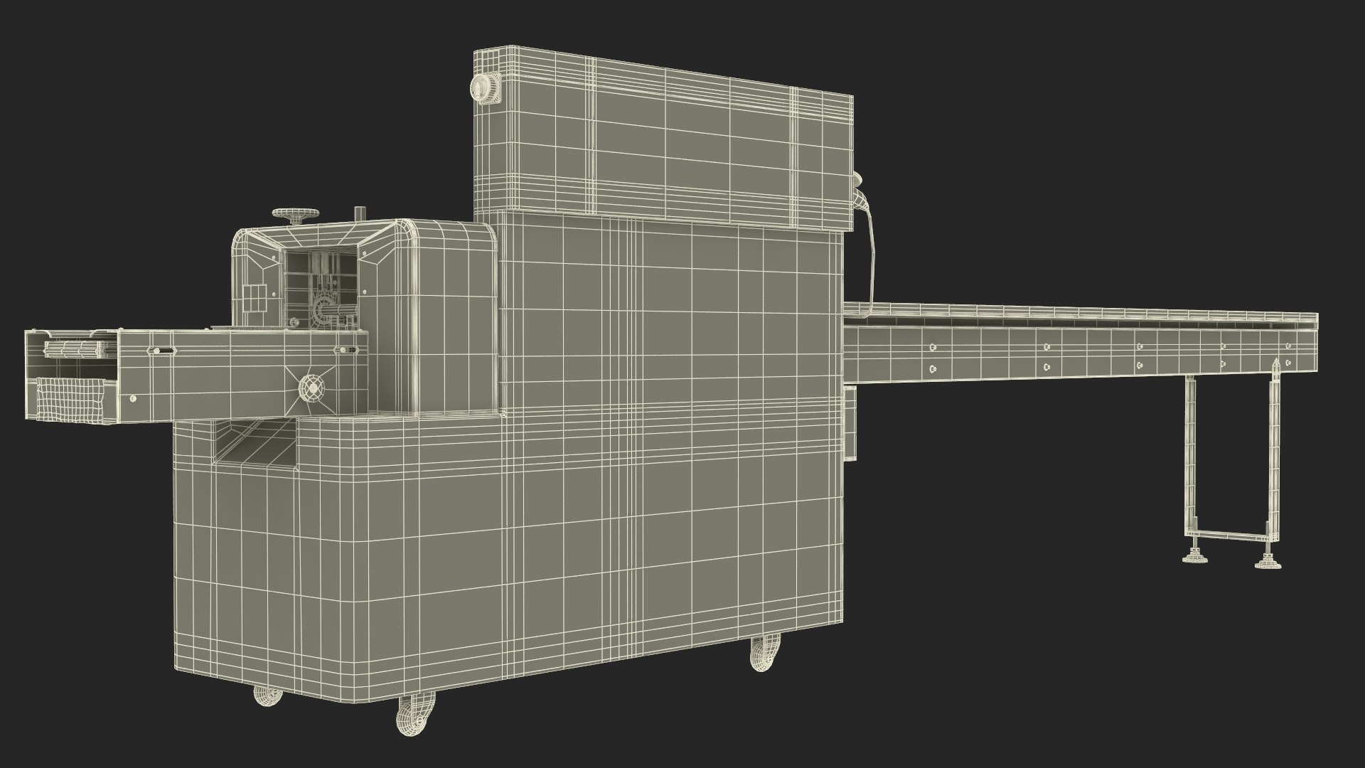 3D Seafood Processing And Packaging Conveyor Model - TurboSquid 2411109
