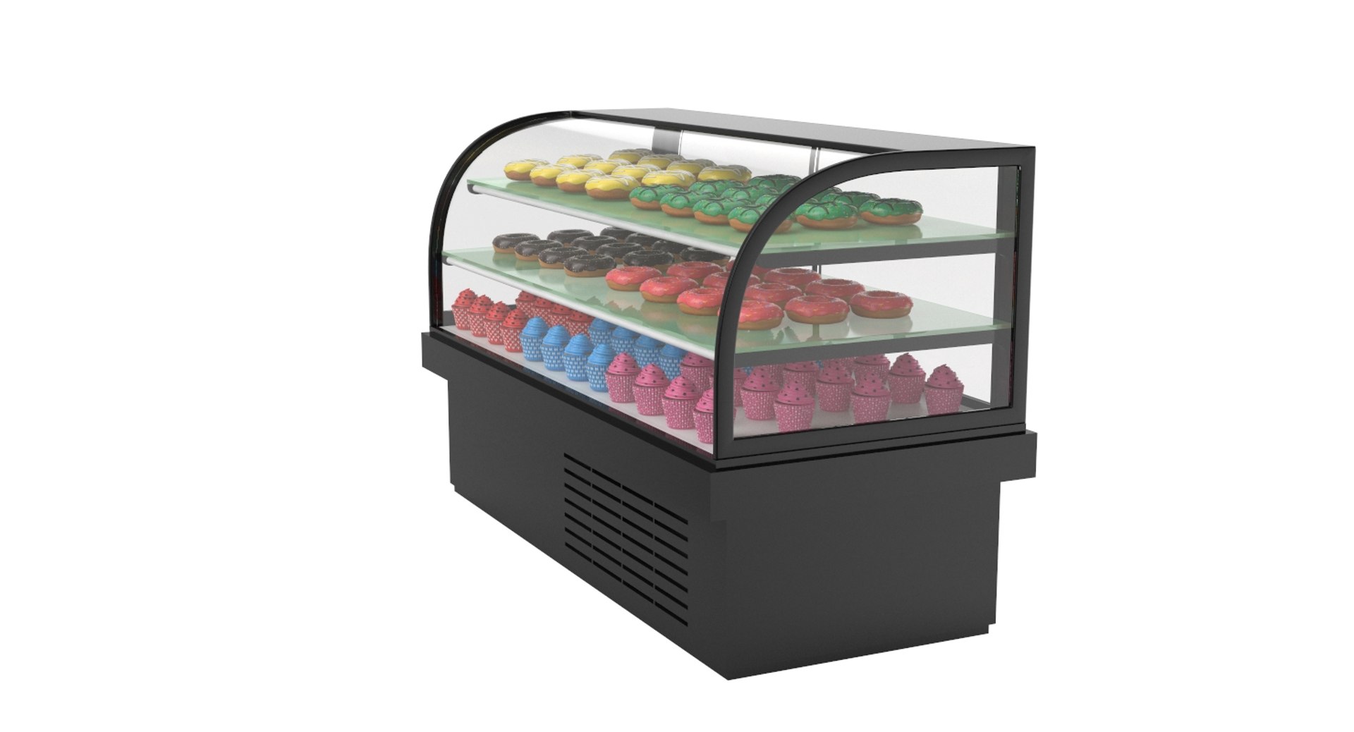 Dessert Display Refrigerator Donuts 3D Model - TurboSquid 1313399