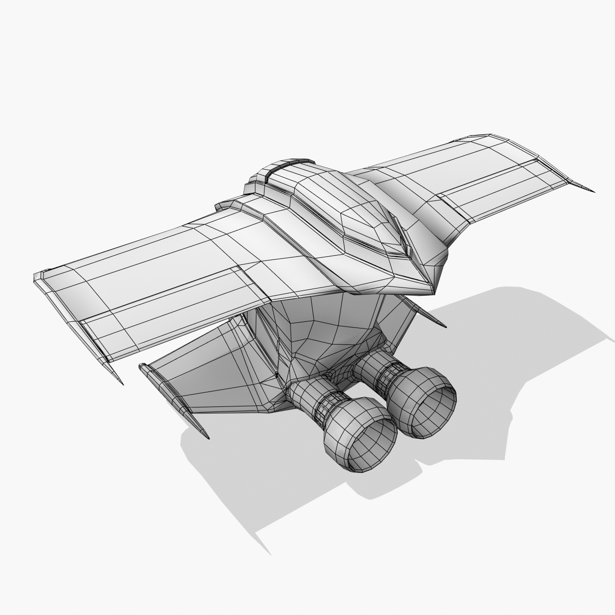 3d space ship spaceship model