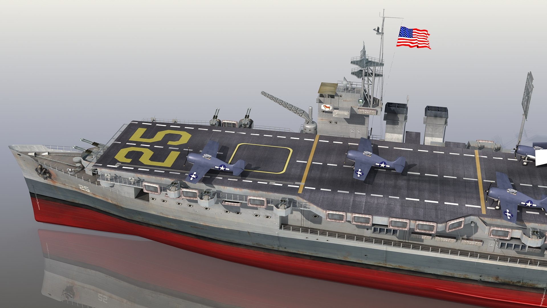 3D USS Cowpens CVL-25 Independence-class Aircraft Carrier Model ...