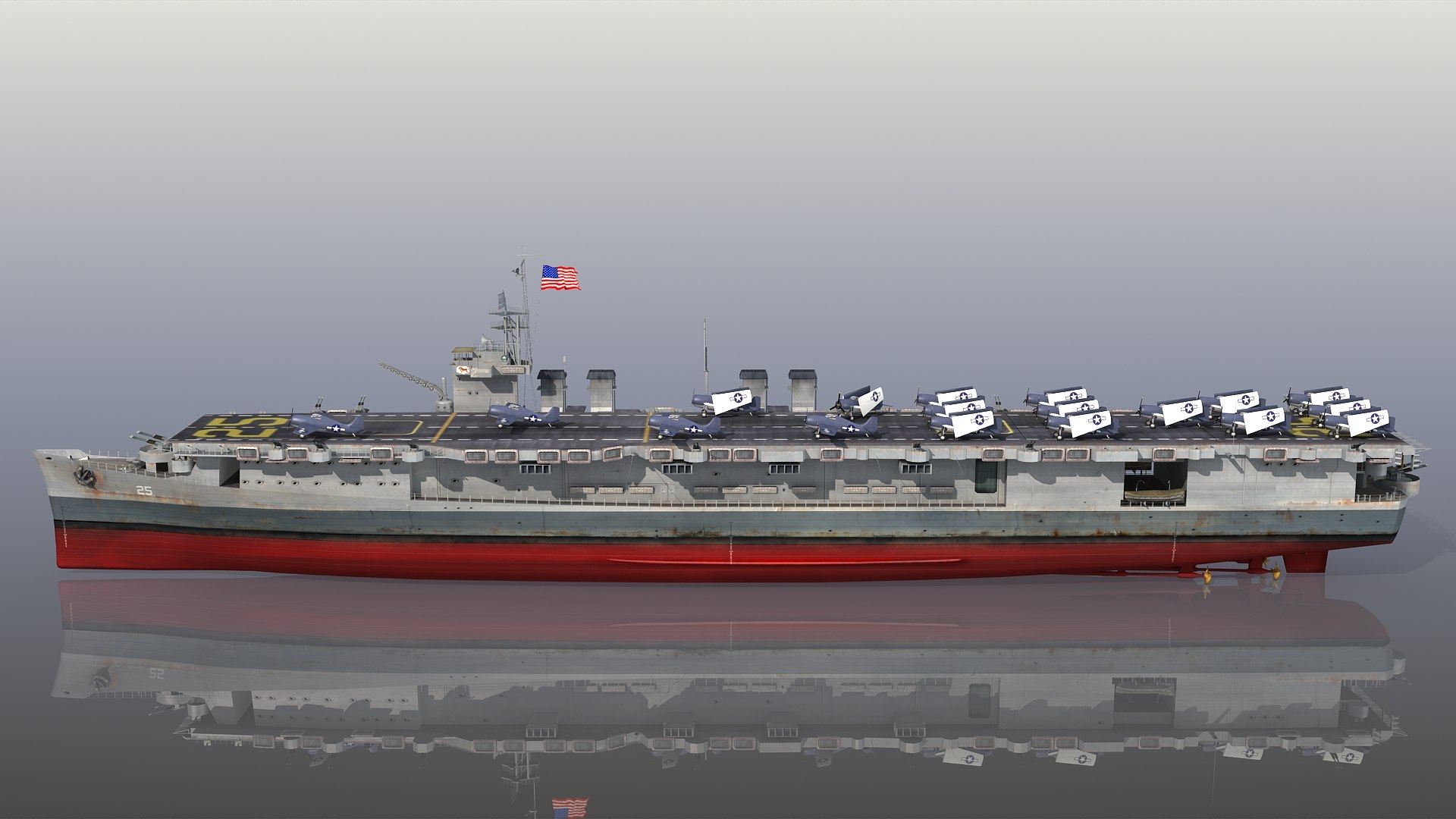 3D USS Cowpens CVL-25 Independence-class Aircraft Carrier Model ...