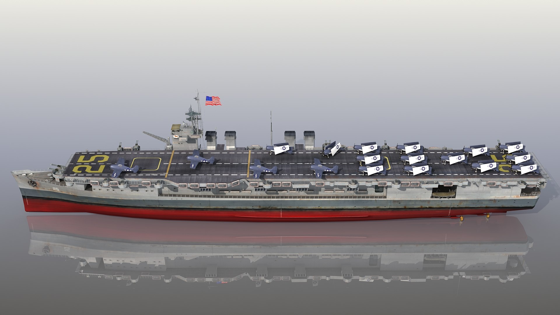 3D USS Cowpens CVL-25 Independence-class Aircraft Carrier Model ...