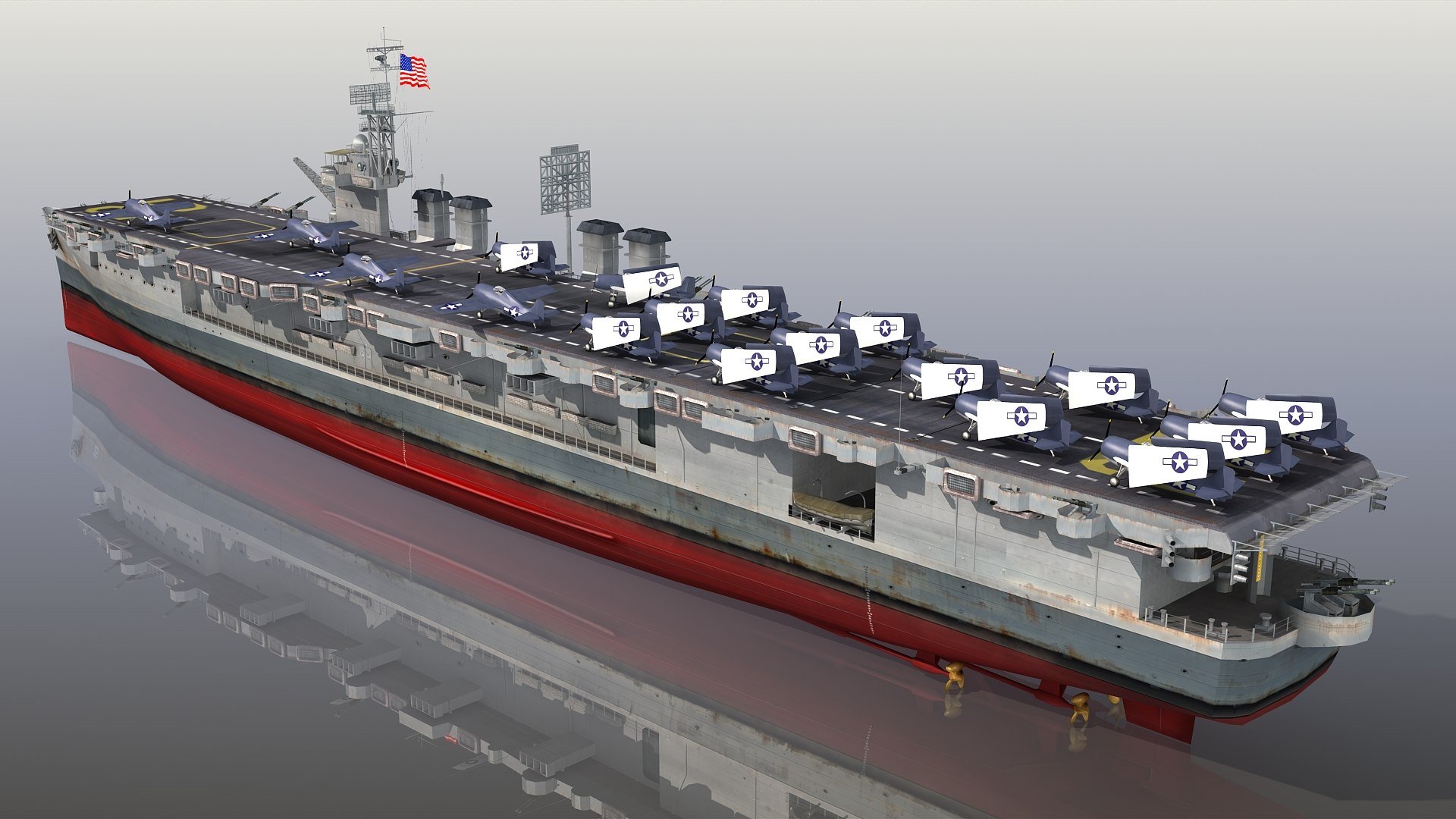 3D USS Cowpens CVL-25 Independence-class Aircraft Carrier Model ...