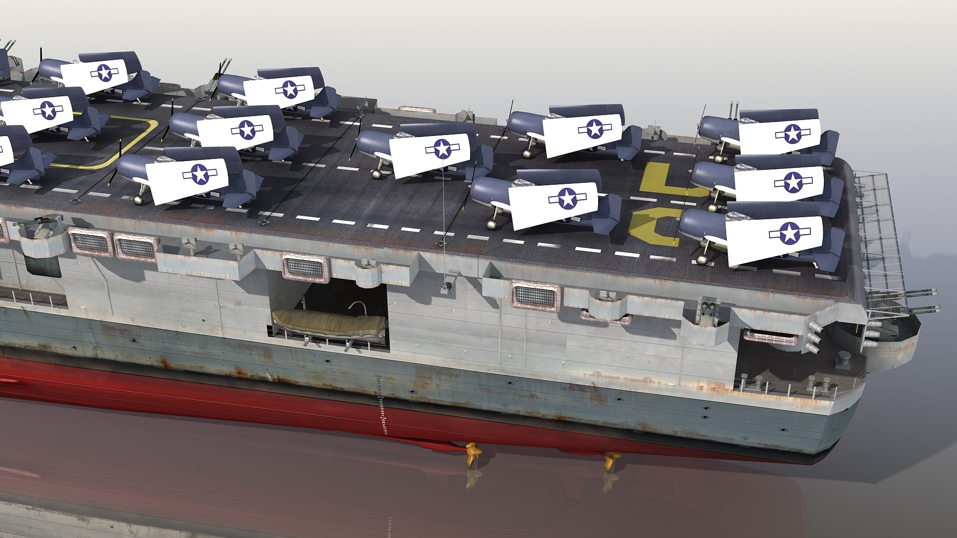 3D USS Cowpens CVL-25 Independence-class Aircraft Carrier Model ...