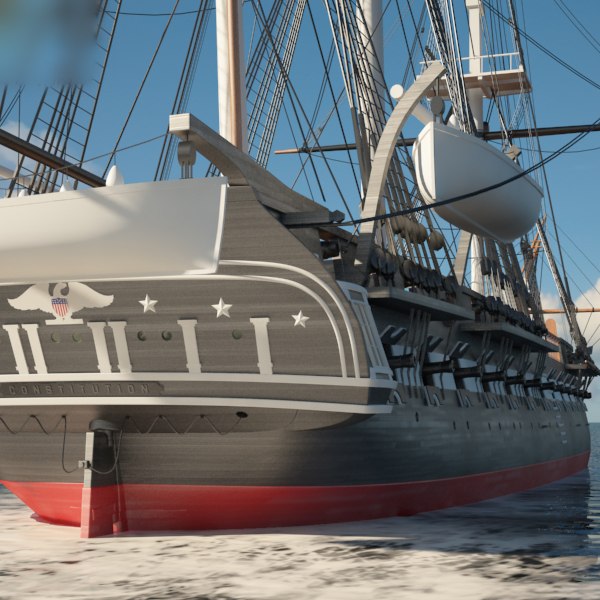 Uss constitution 3D model - TurboSquid 1412846