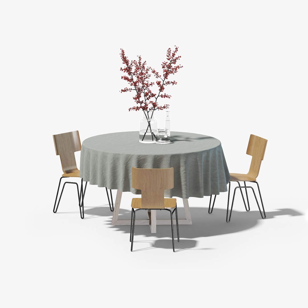 3D Table Chair - TurboSquid 1326662
