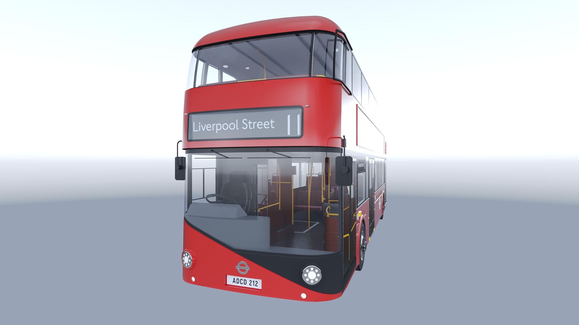 3D London Bus Arriva With Interior - TurboSquid 1990523