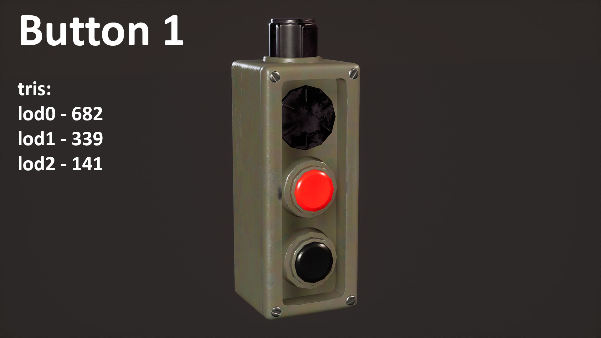 3D Buttons Levers Pack - TurboSquid 1680155