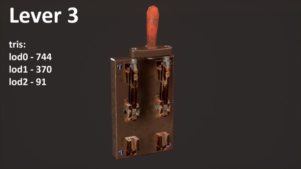 3D buttons levers pack - TurboSquid 1680155