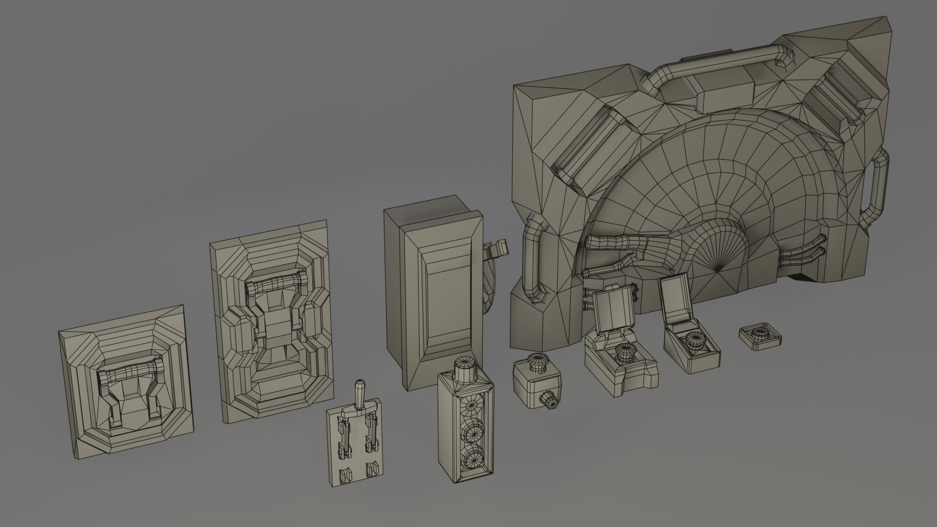 3D Buttons Levers Pack - TurboSquid 1680155