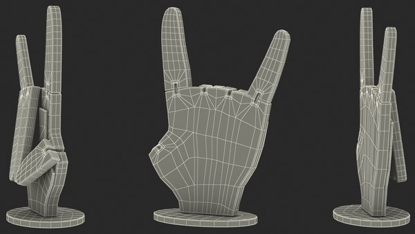 3D Heavy Metal Hand Symbol - TurboSquid 1821172