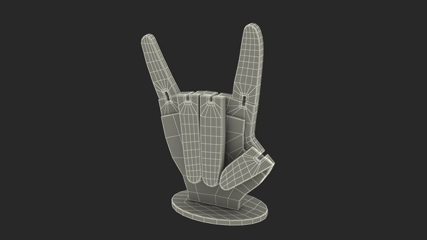 modelo 3d Símbolo de mano de heavy metal - TurboSquid 1821172