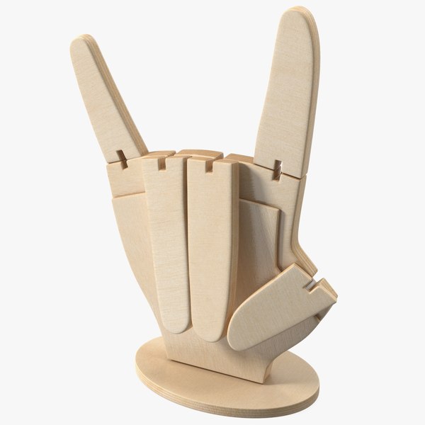 3D Heavy Metal Hand Symbol - TurboSquid 1821172