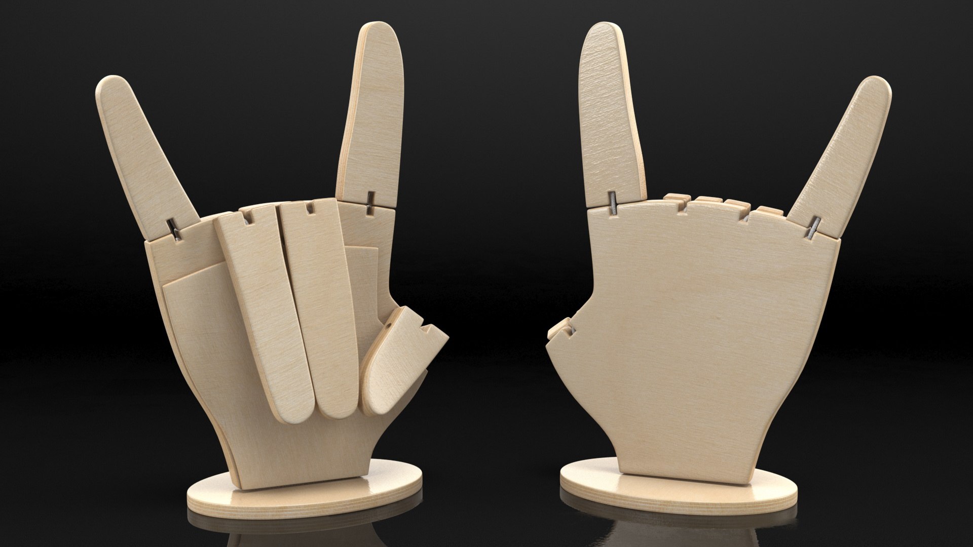 3D Heavy Metal Hand Symbol - TurboSquid 1821172