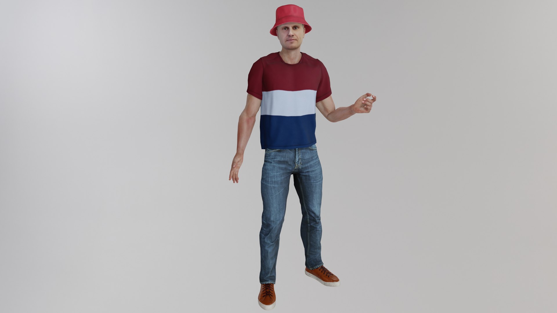 3D Young man in summer clothes - TurboSquid 1999789