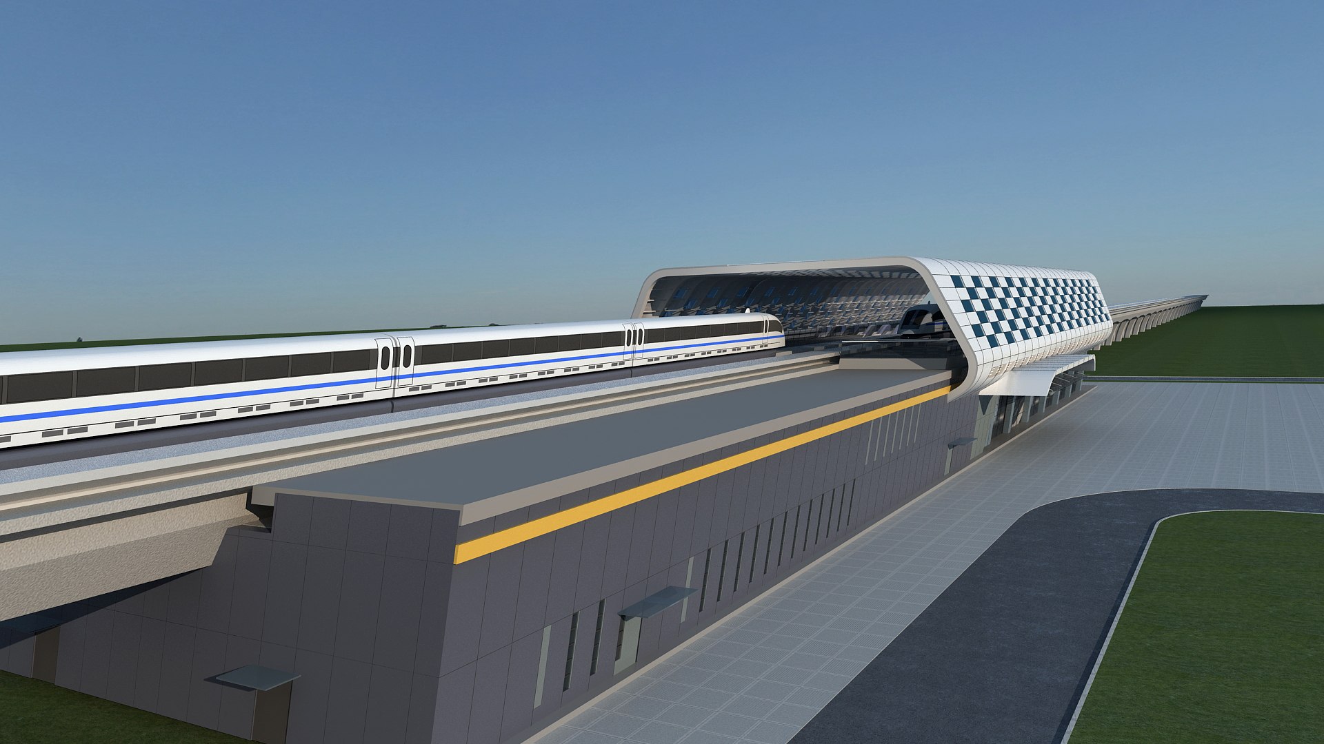 Light Rail Station 08 Model - TurboSquid 1768775