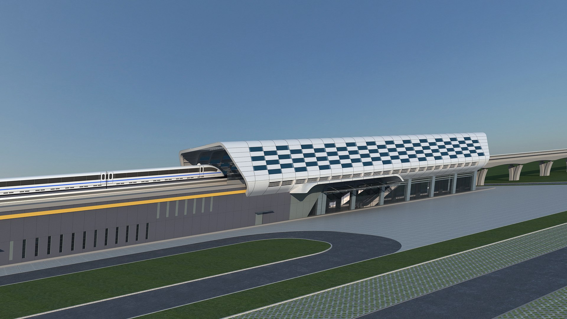 Light Rail Station 08 Model - TurboSquid 1768775