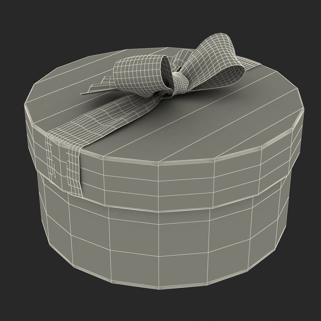 giftbox 5 silver 3d model