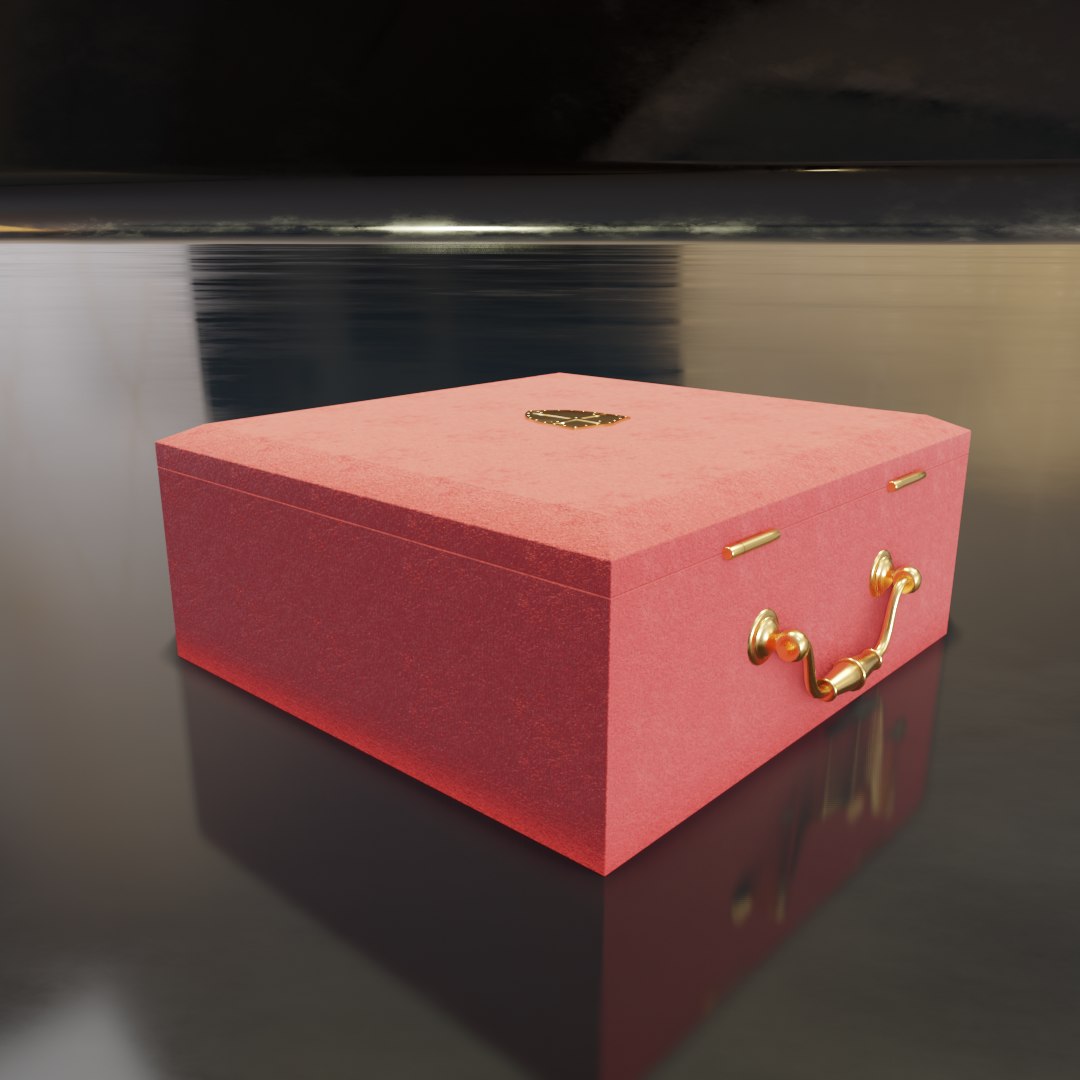 Royal Red Wooden Jewelry Box Model - TurboSquid 2431635