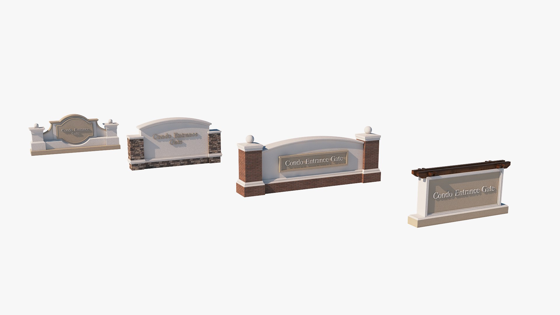 3D Model Condo Entrance Signs - TurboSquid 1615573