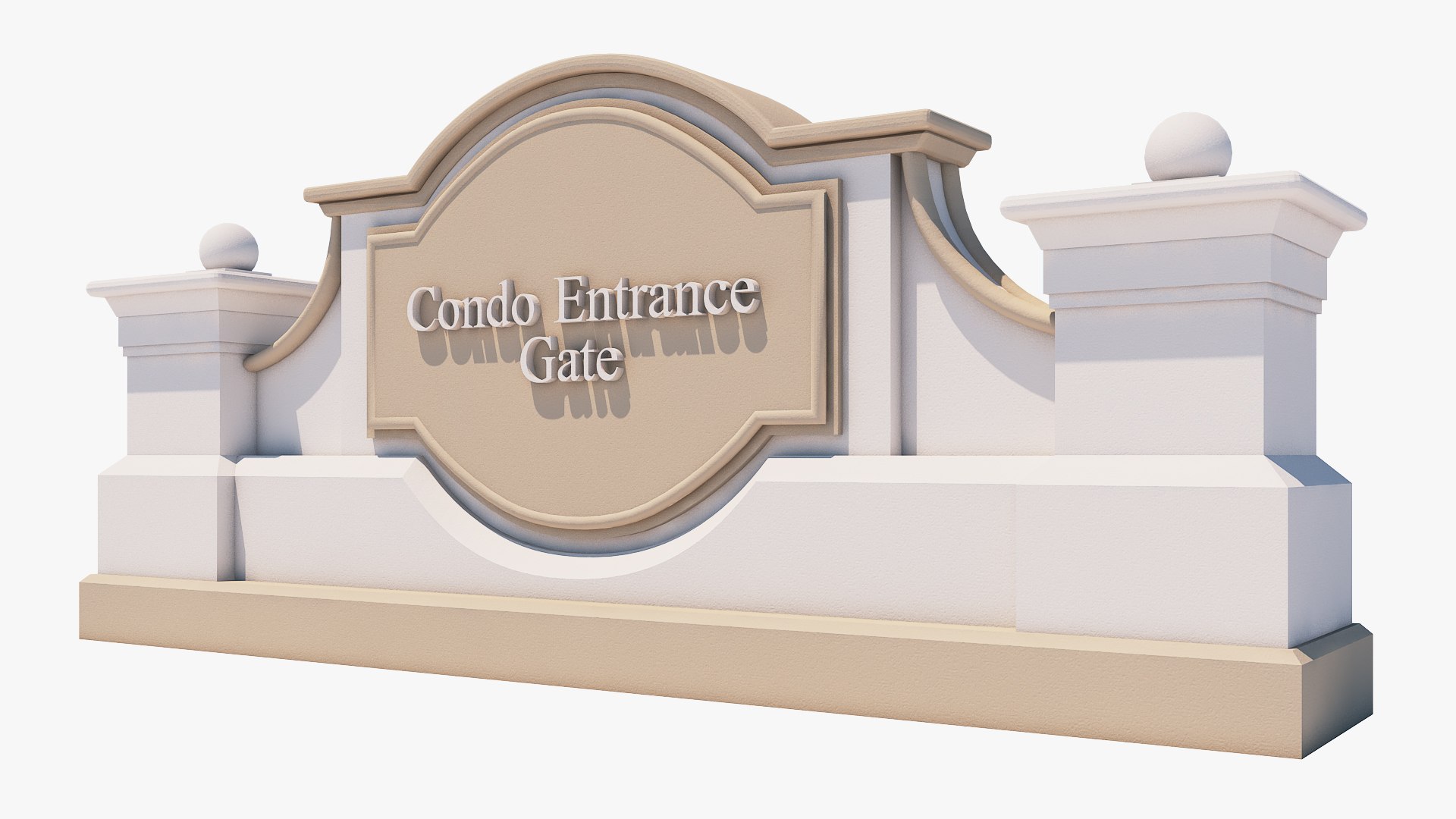 3D Model Condo Entrance Signs - TurboSquid 1615573