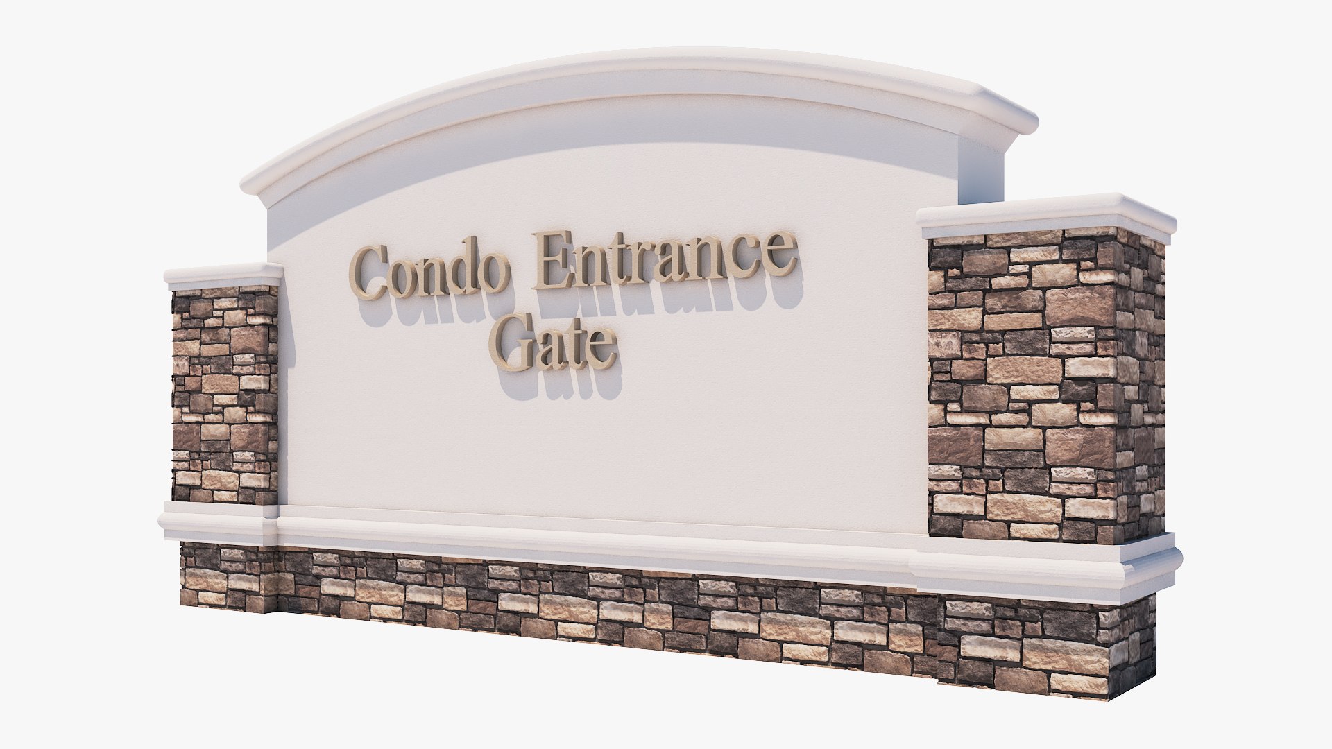 3D Model Condo Entrance Signs - TurboSquid 1615573
