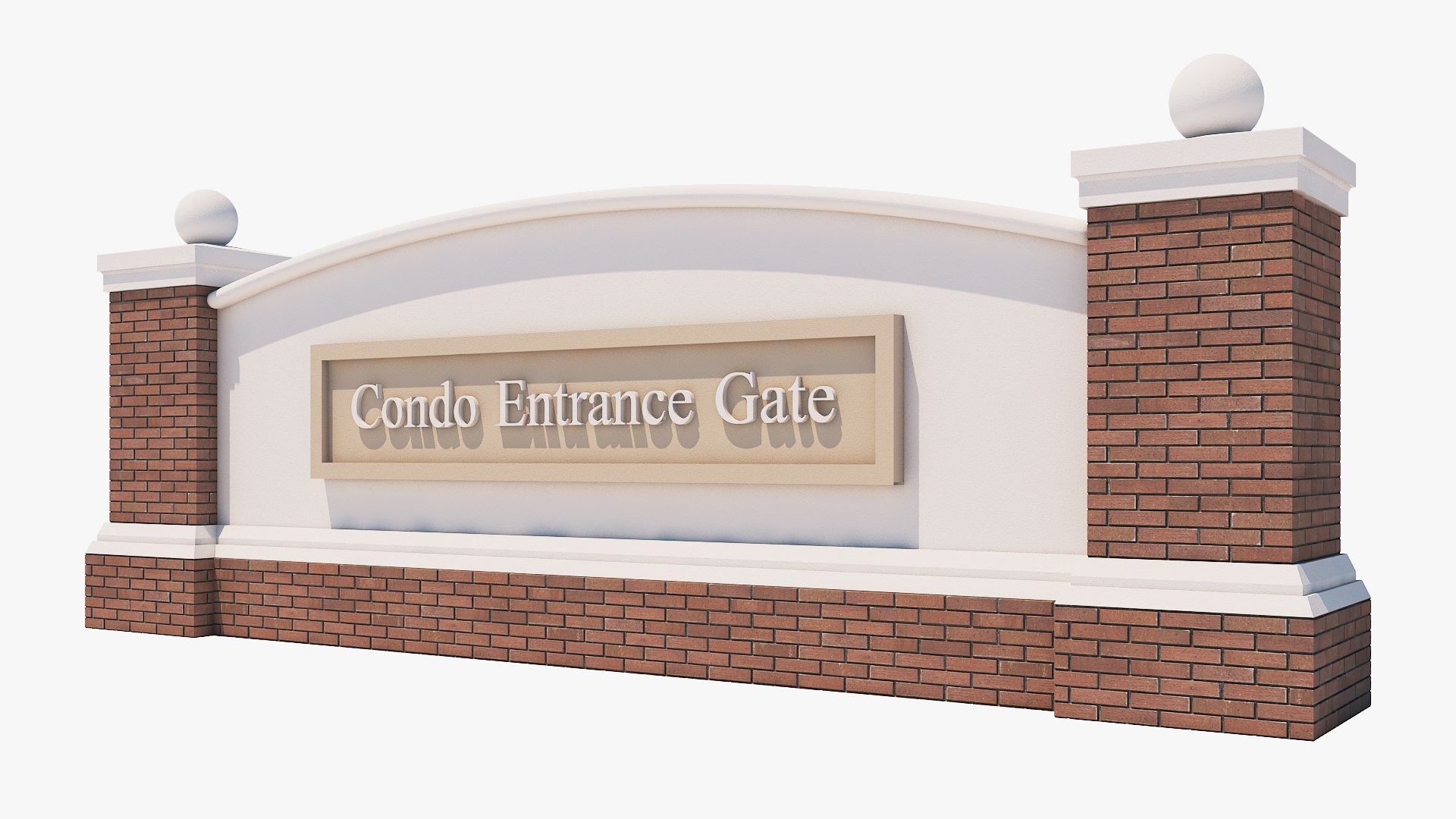 3D Model Condo Entrance Signs - TurboSquid 1615573