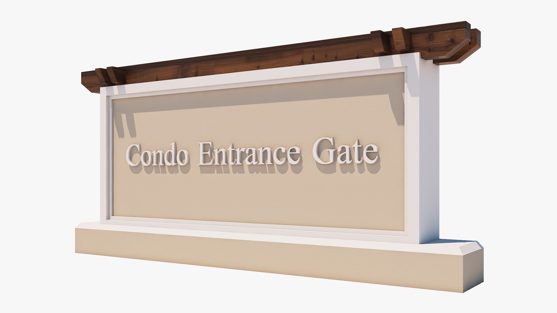 3D Model Condo Entrance Signs - TurboSquid 1615573